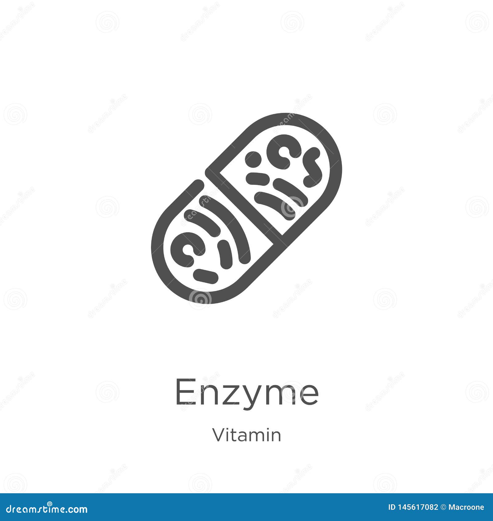 Enzyme Icon Vector from Vitamin Collection. Thin Line Enzyme Outline ...