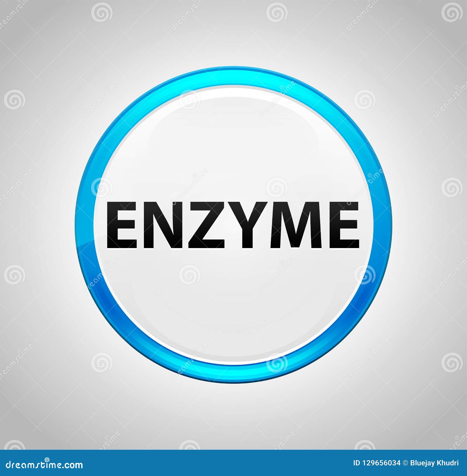 Enzyme Round Blue Push Button Stock Illustration - Illustration of text ...