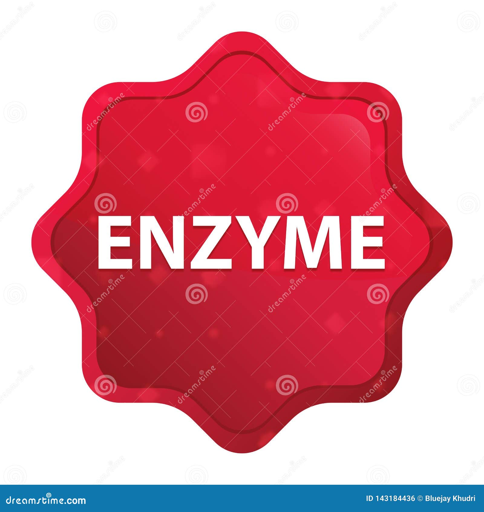 Enzyme Misty Rose Red Starburst Sticker Button Stock Illustration ...