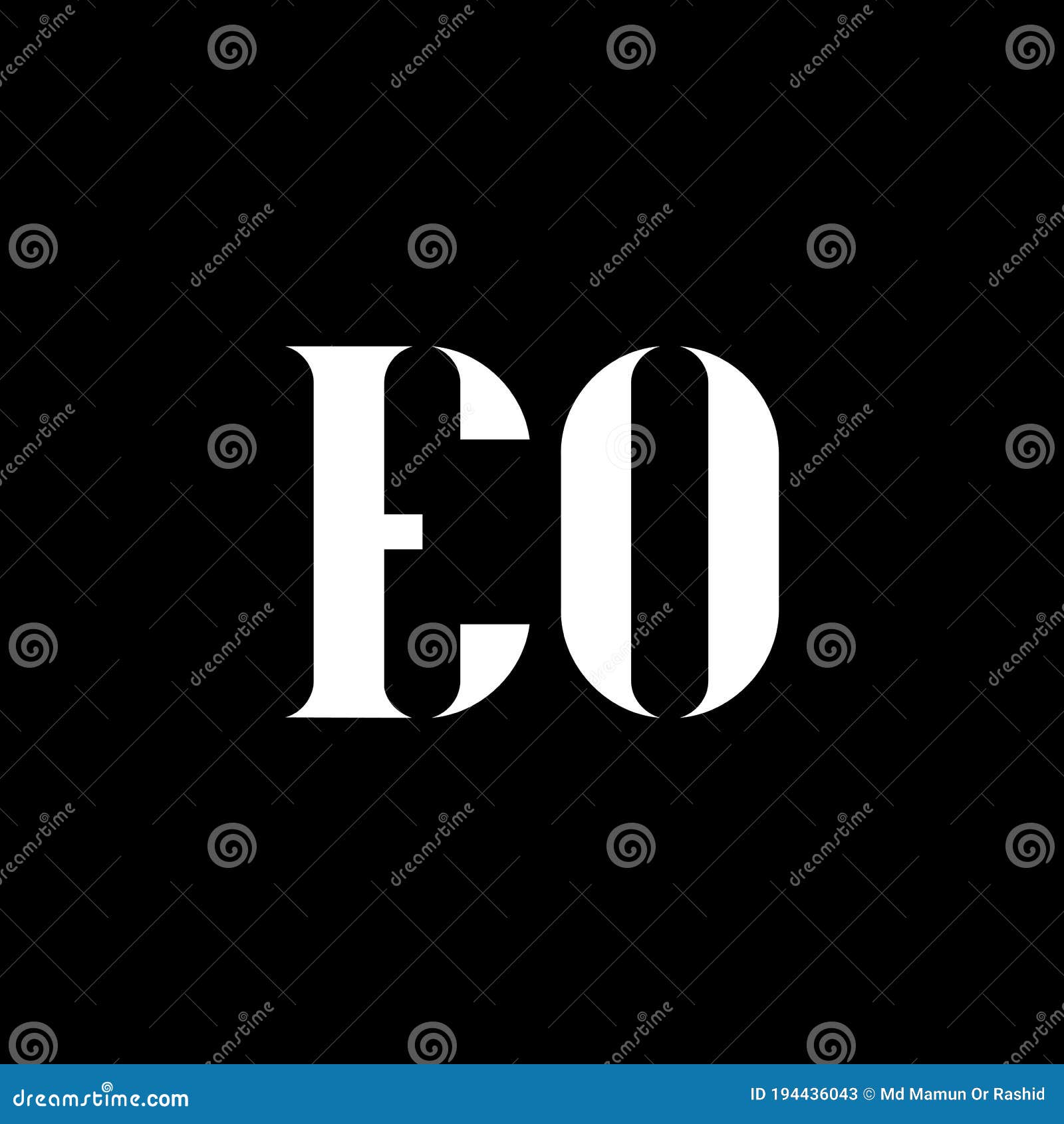 EO E O Letter Logo Design. Initial Letter EO Uppercase Monogram Logo ...