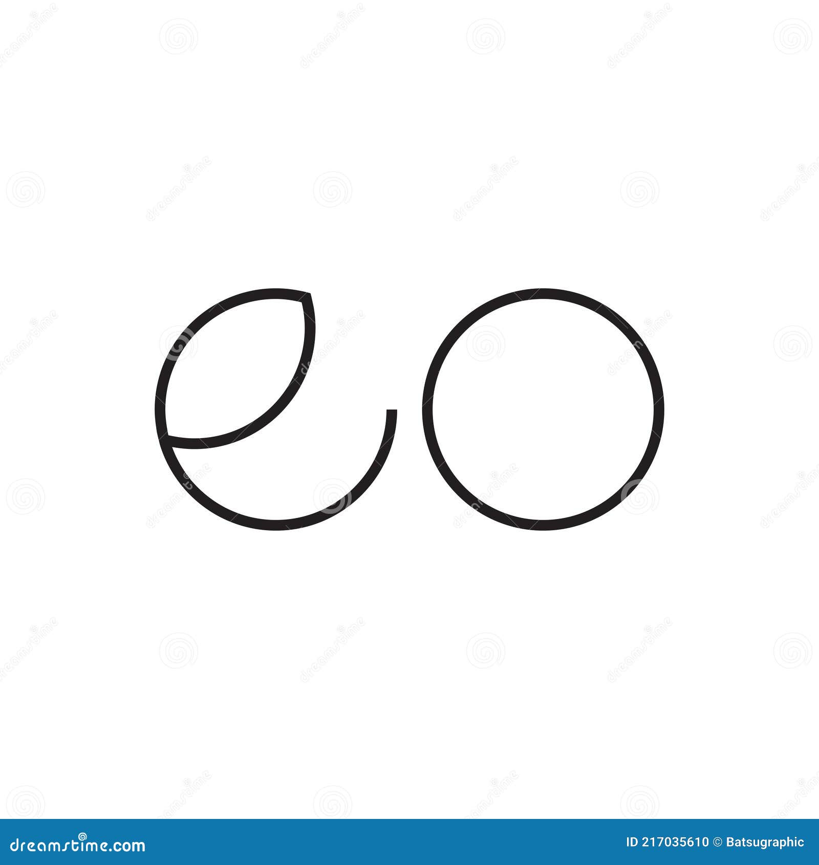 Eo Initial Letter Vector Logo Stock Vector - Illustration of abstract ...