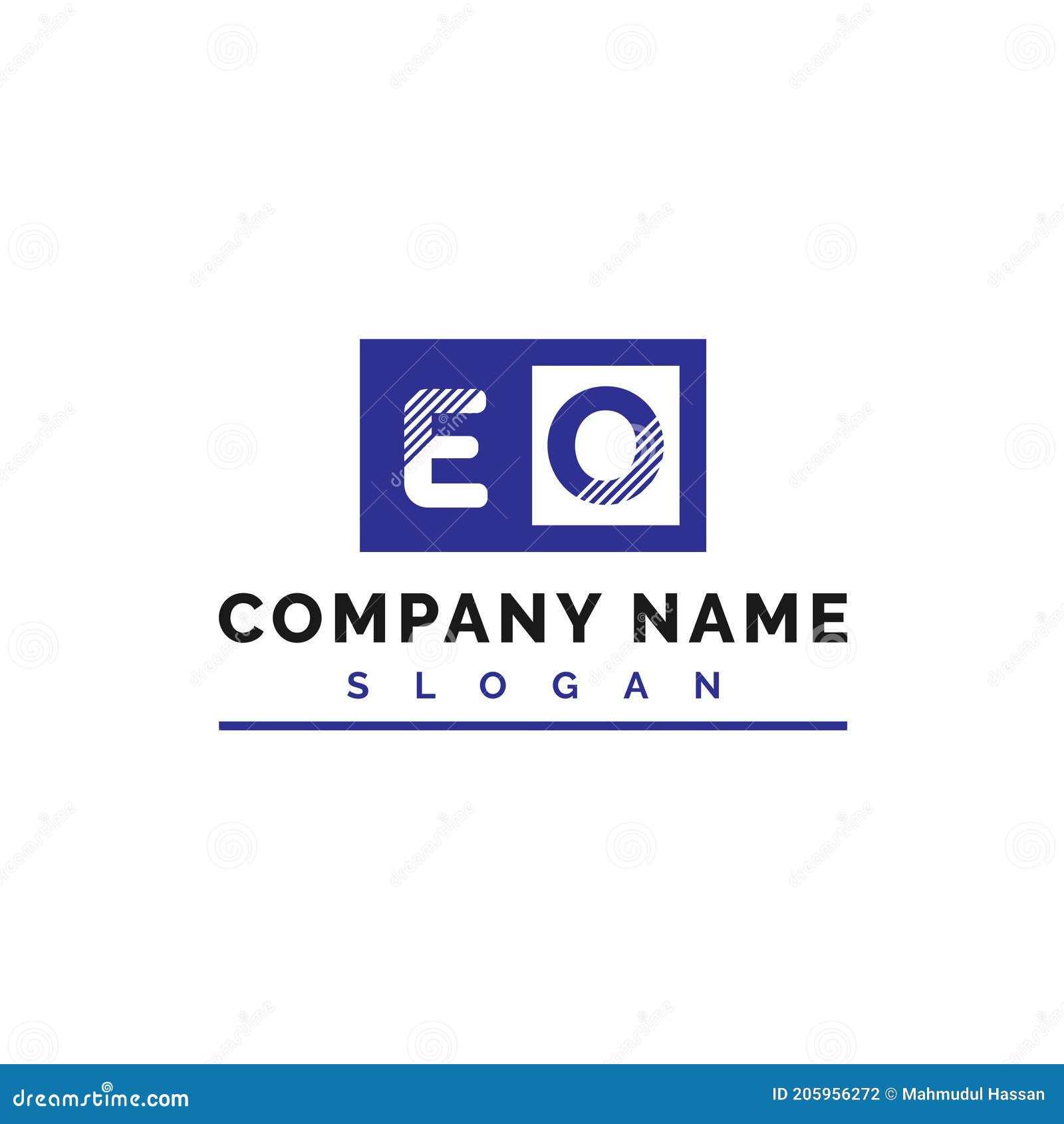 EO Logo Design. EO Letter Logo Vector Illustration - Vector Stock ...