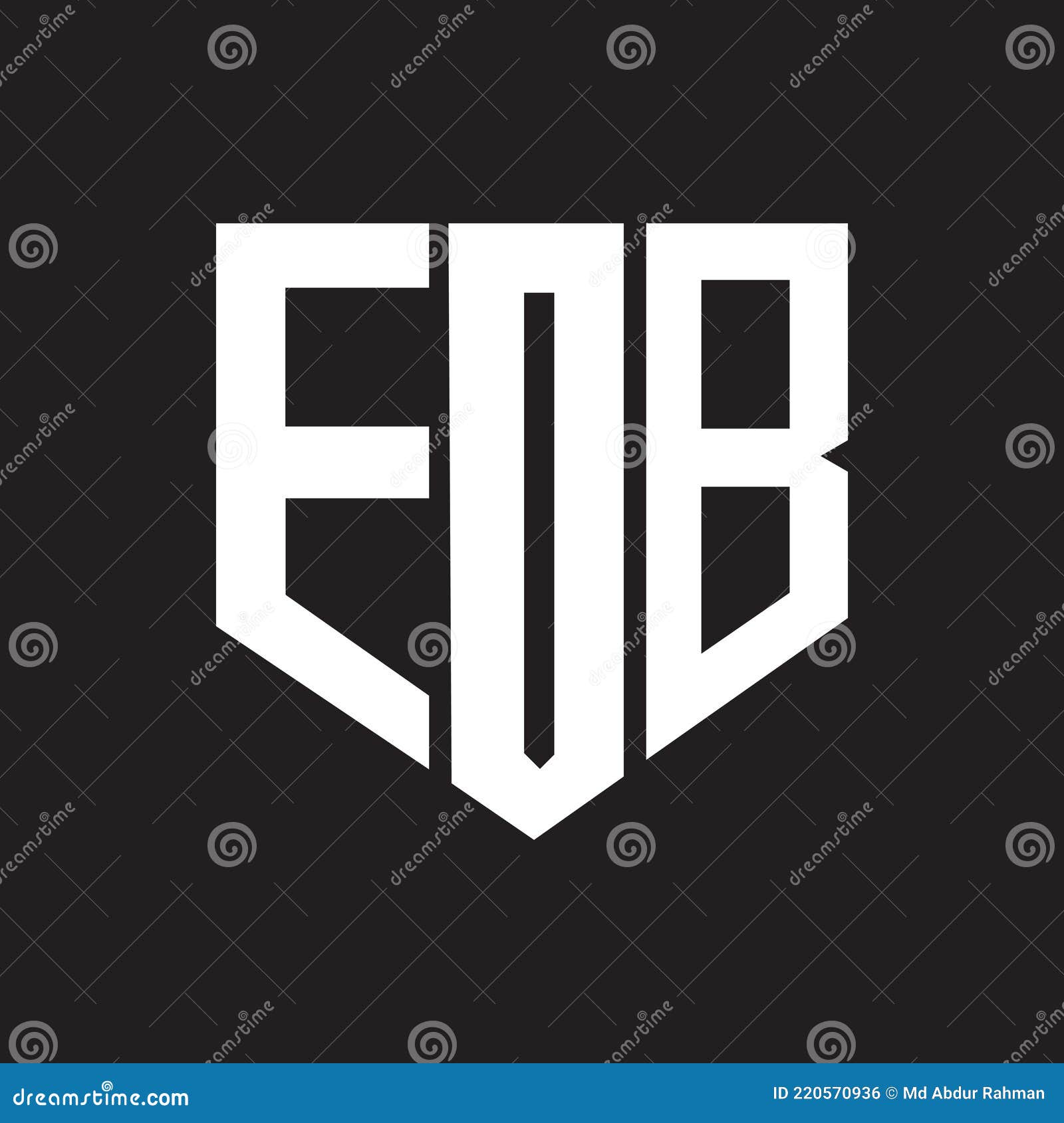 EOB Letter Logo Design on Black Background.EOB Creative Initials Letter ...