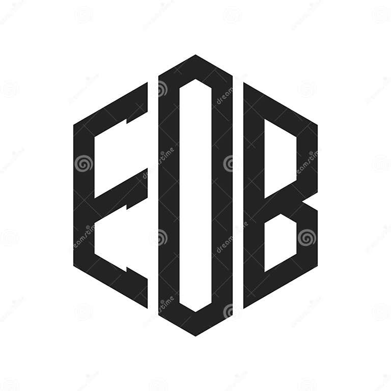 EOB Logo Design. Initial Letter EOB Monogram Logo Using Hexagon Shape ...