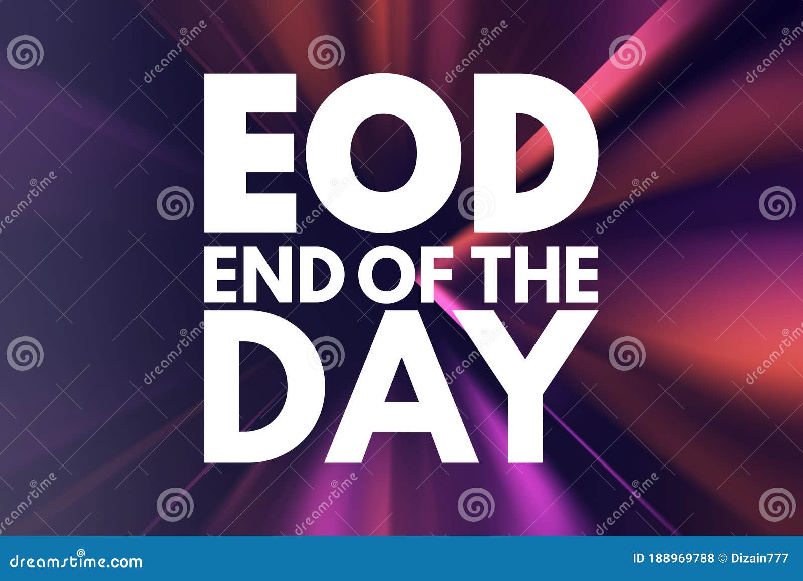 EOD - End of the Day Acronym, Business Concept Background Stock ...