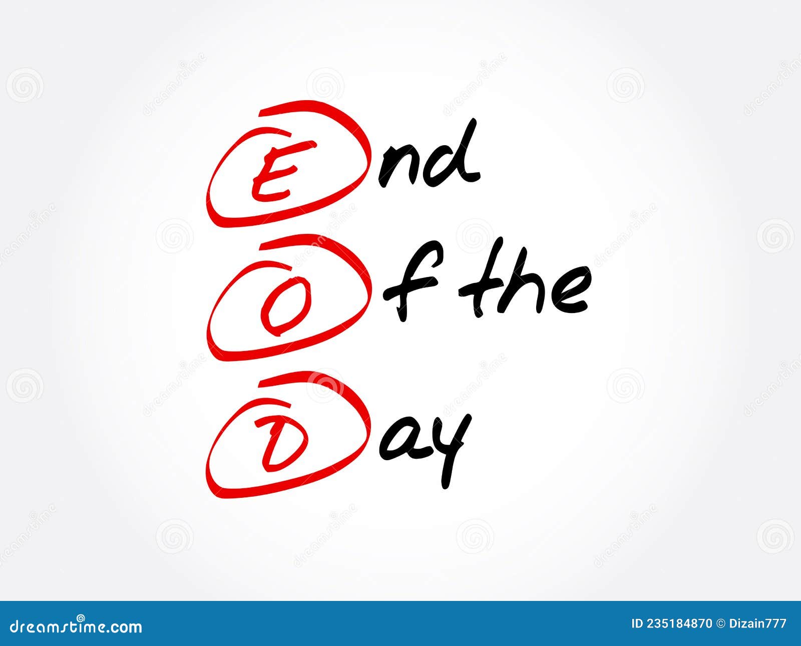 EOD - End Of The Day Acronym, Business Concept Background Stock ...