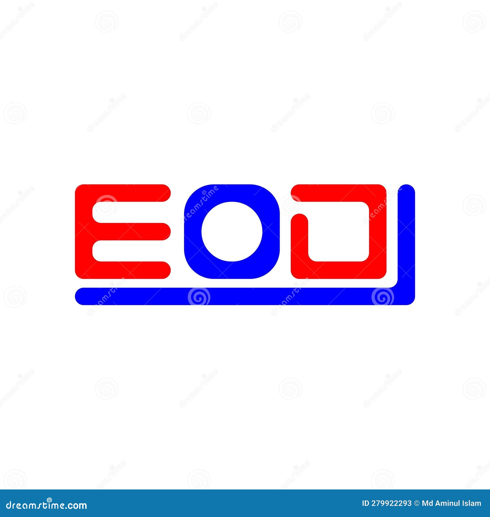 EOD Letter Logo Creative Design with Vector Graphic, EOD Stock Vector ...