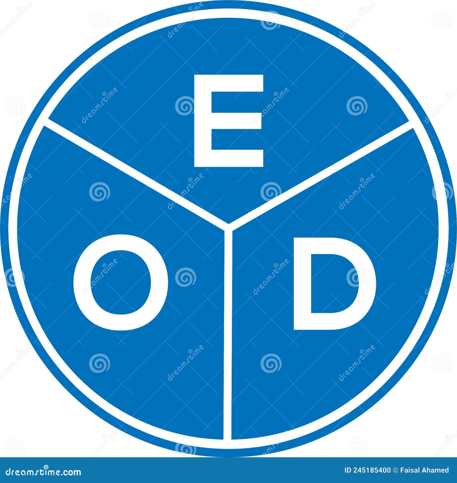 EOD Letter Logo Design on White Background. EOD Creative Circle Letter ...