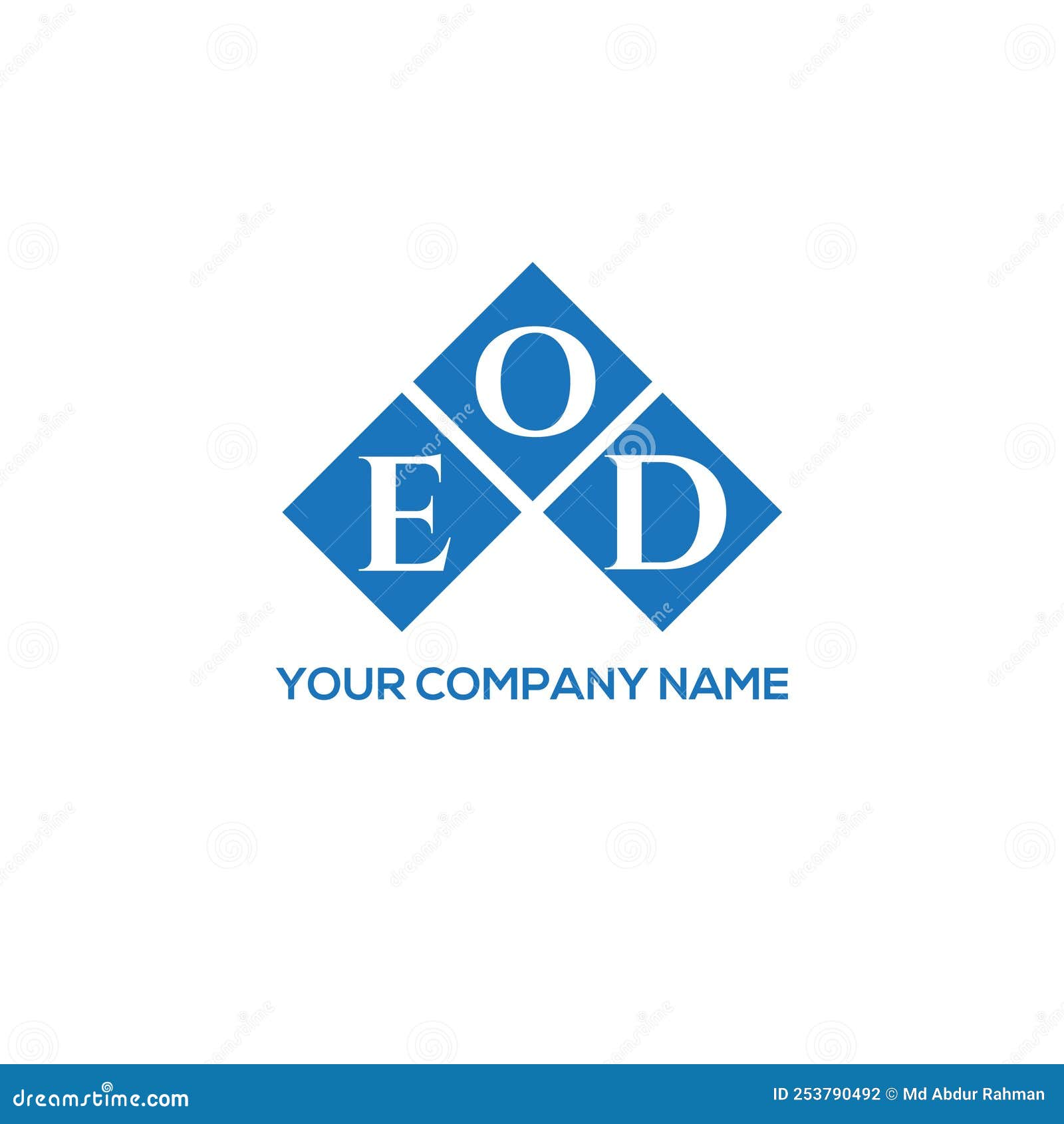 EOD Letter Logo Design on WHITE Background. EOD Creative Initials ...