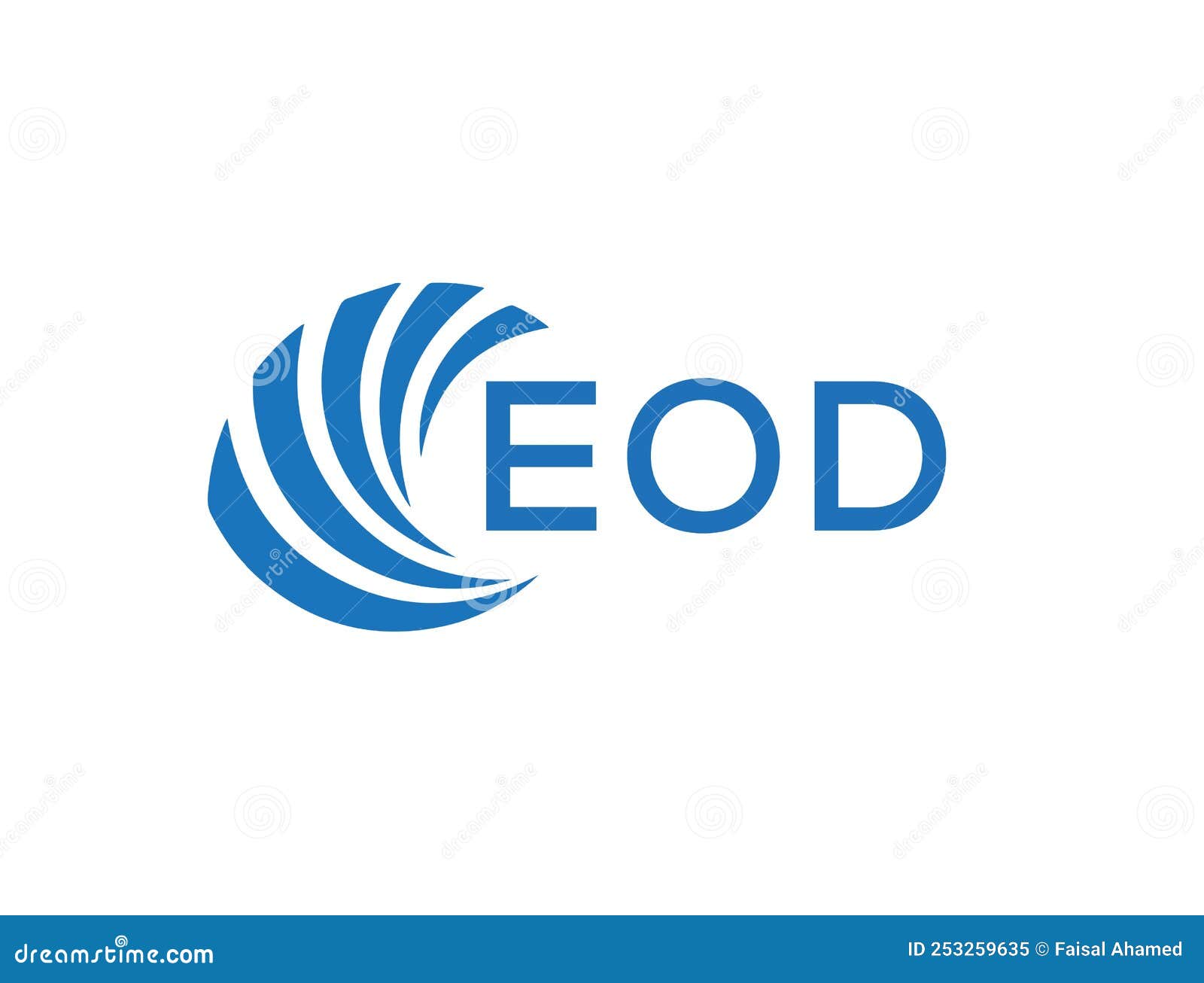 EOD Letter Logo Design on White Background. EOD Creative Circle Letter ...