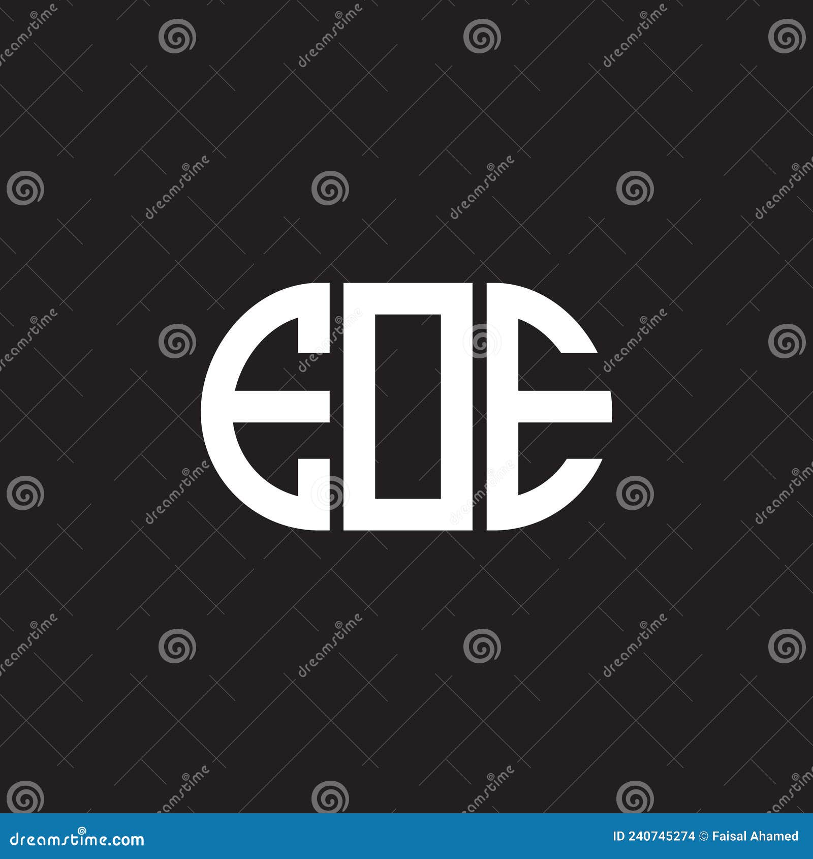 EOE Letter Logo Design on Black Background. EOE Creative Initials ...
