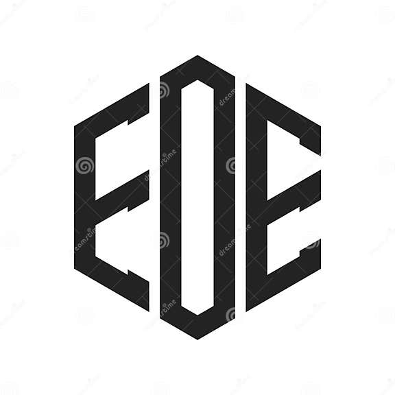 EOE Logo Design. Initial Letter EOE Monogram Logo Using Hexagon Shape ...