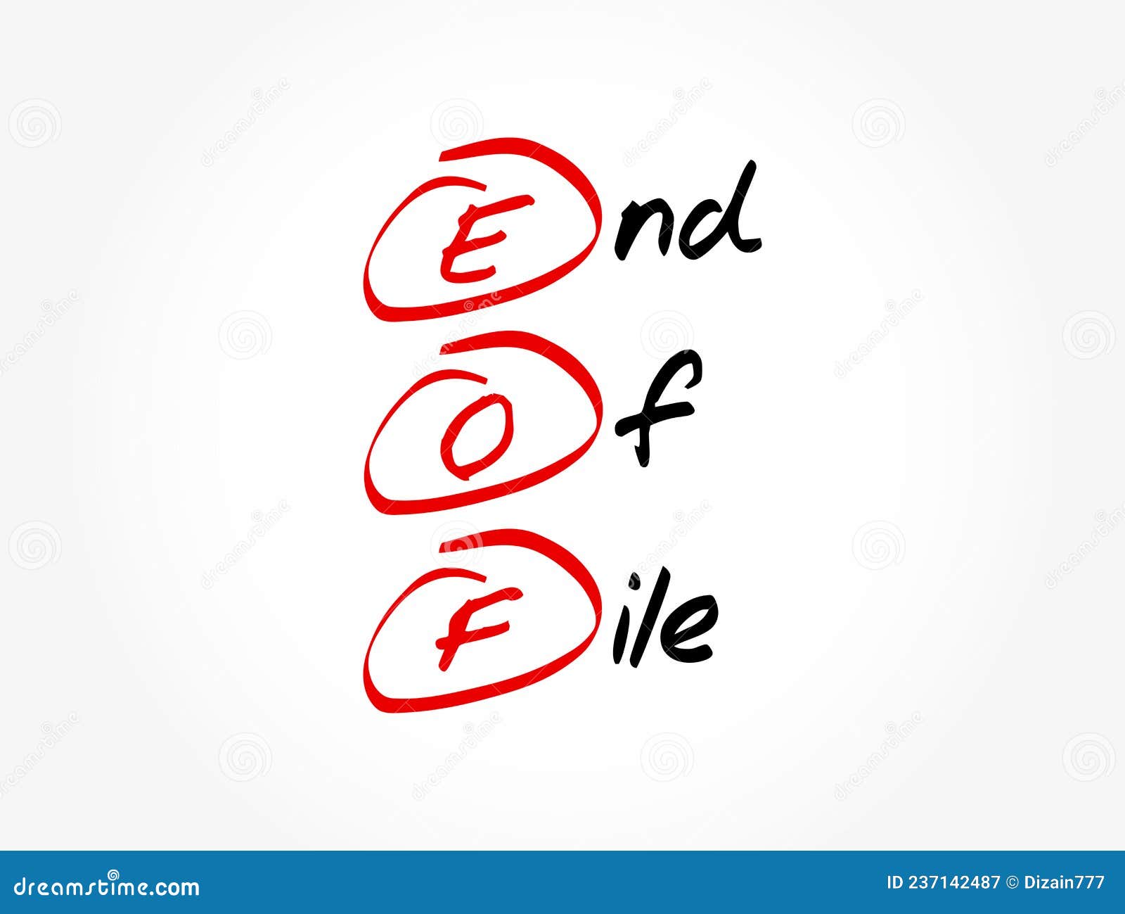 EOF - End of File Acronym, Technology Concept Background Stock ...