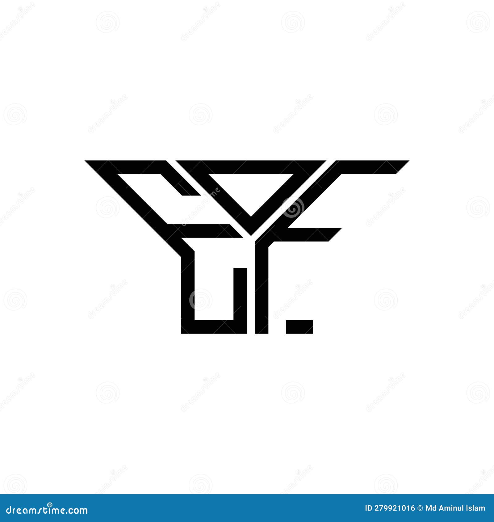 EOF Letter Logo Creative Design with Vector Graphic, EOF Stock ...