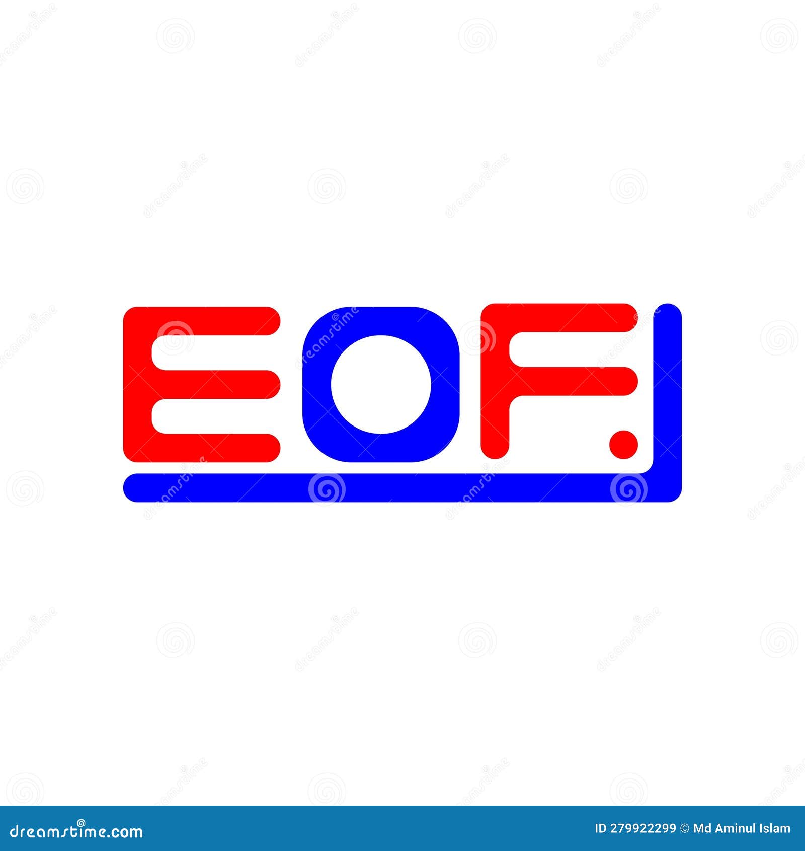 EOF Letter Logo Creative Design with Vector Graphic, EOF Stock Vector ...