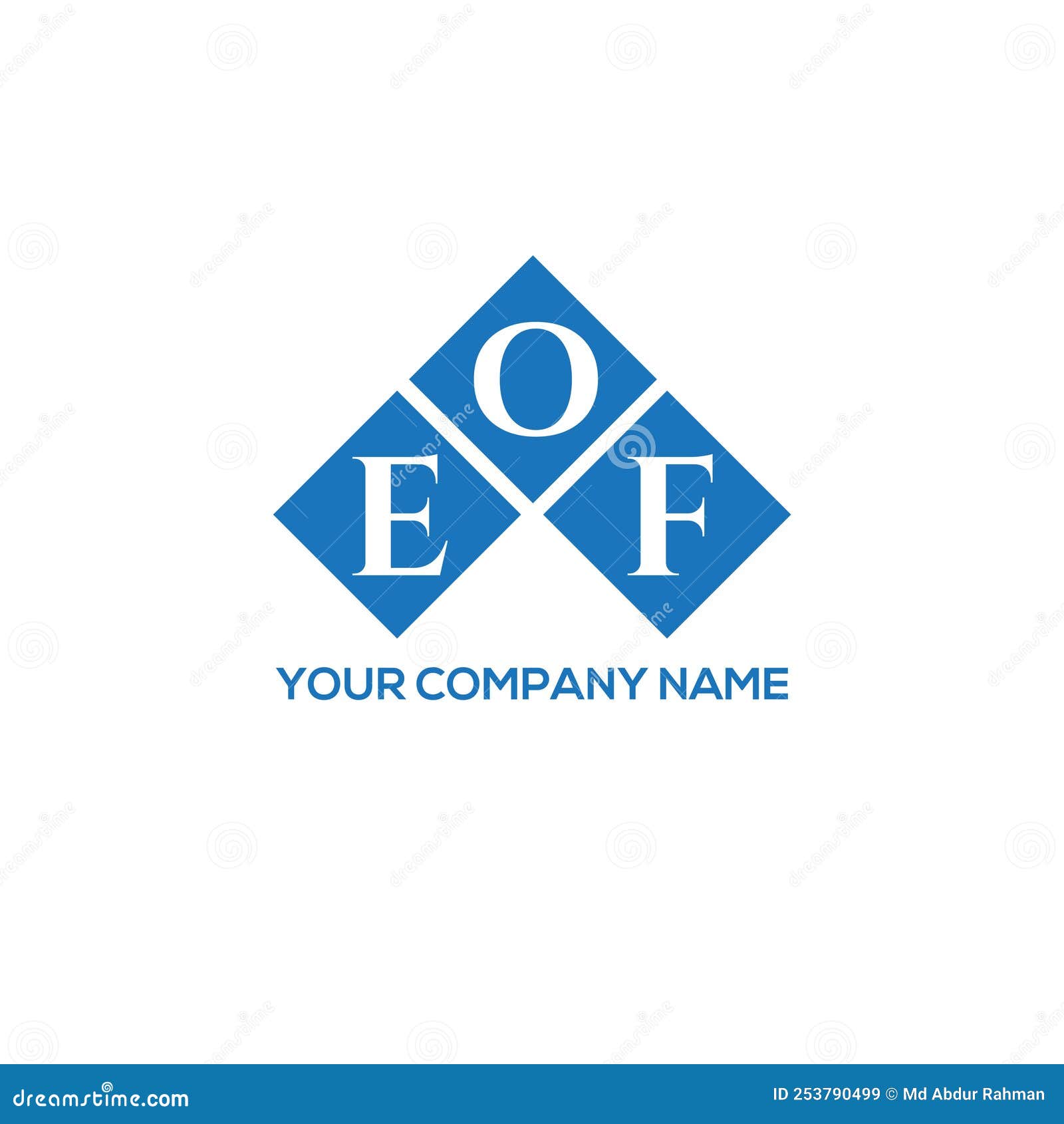 EOF Letter Logo Design on WHITE Background. EOF Creative Initials ...