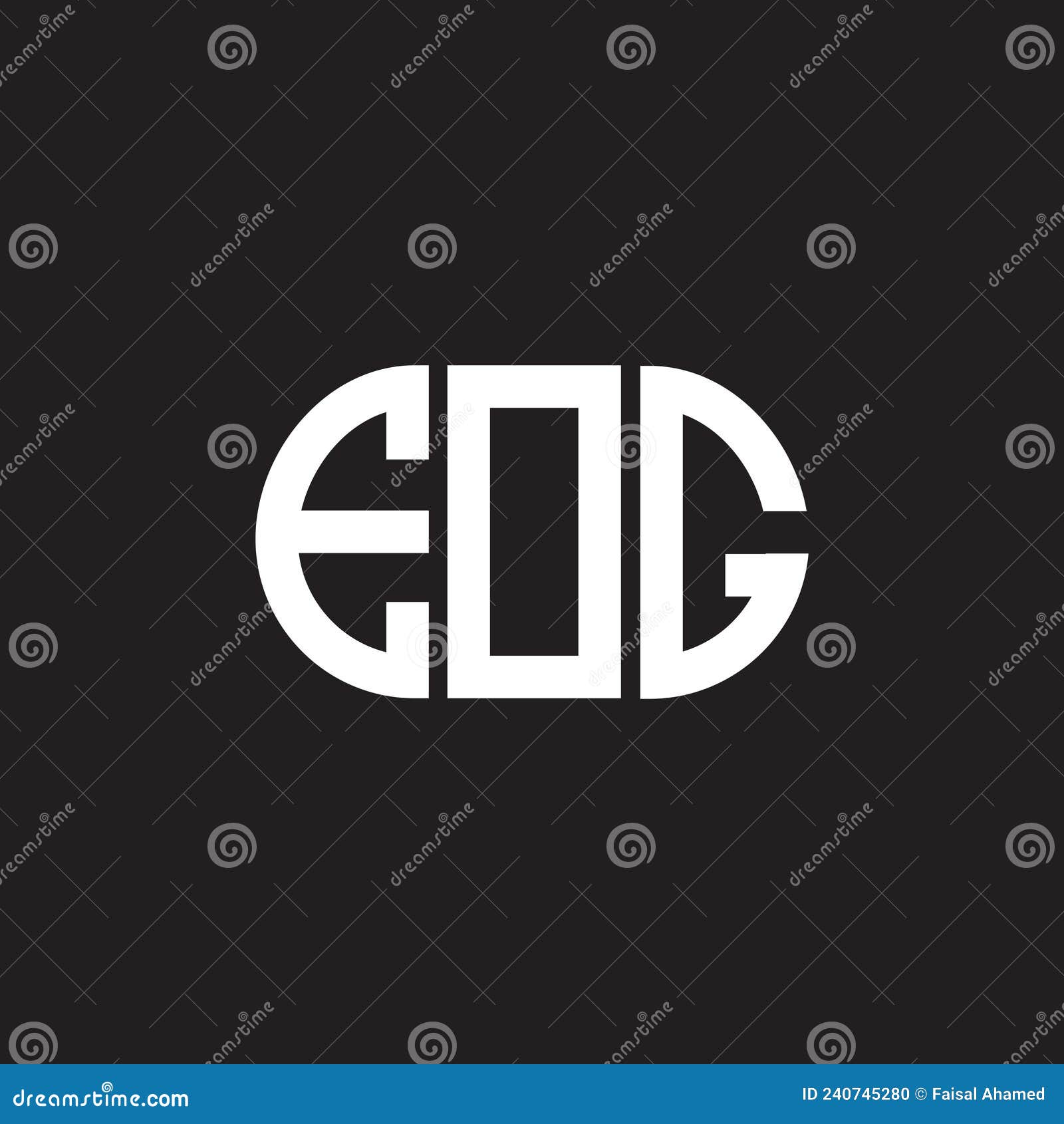 EOG Letter Logo Design on Black Background. EOG Creative Initials ...