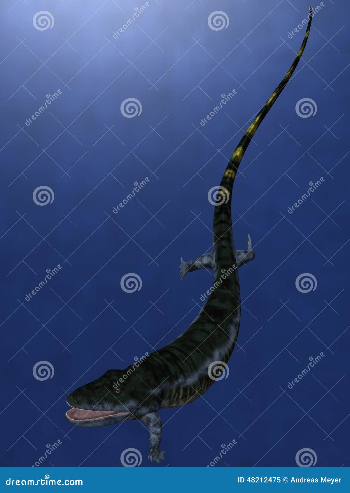Eogyrinus Attheyi - 3D Dinosaur Stock Illustration - Illustration of ...