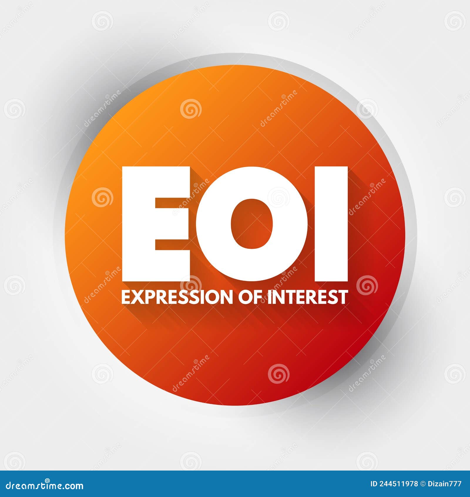 EOI - Expression of Interest Acronym, Business Concept Background Stock ...