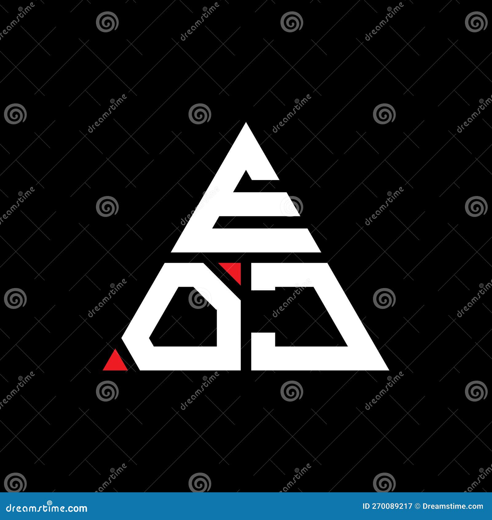 EOJ Triangle Letter Logo Design with Triangle Shape. EOJ Triangle Logo ...
