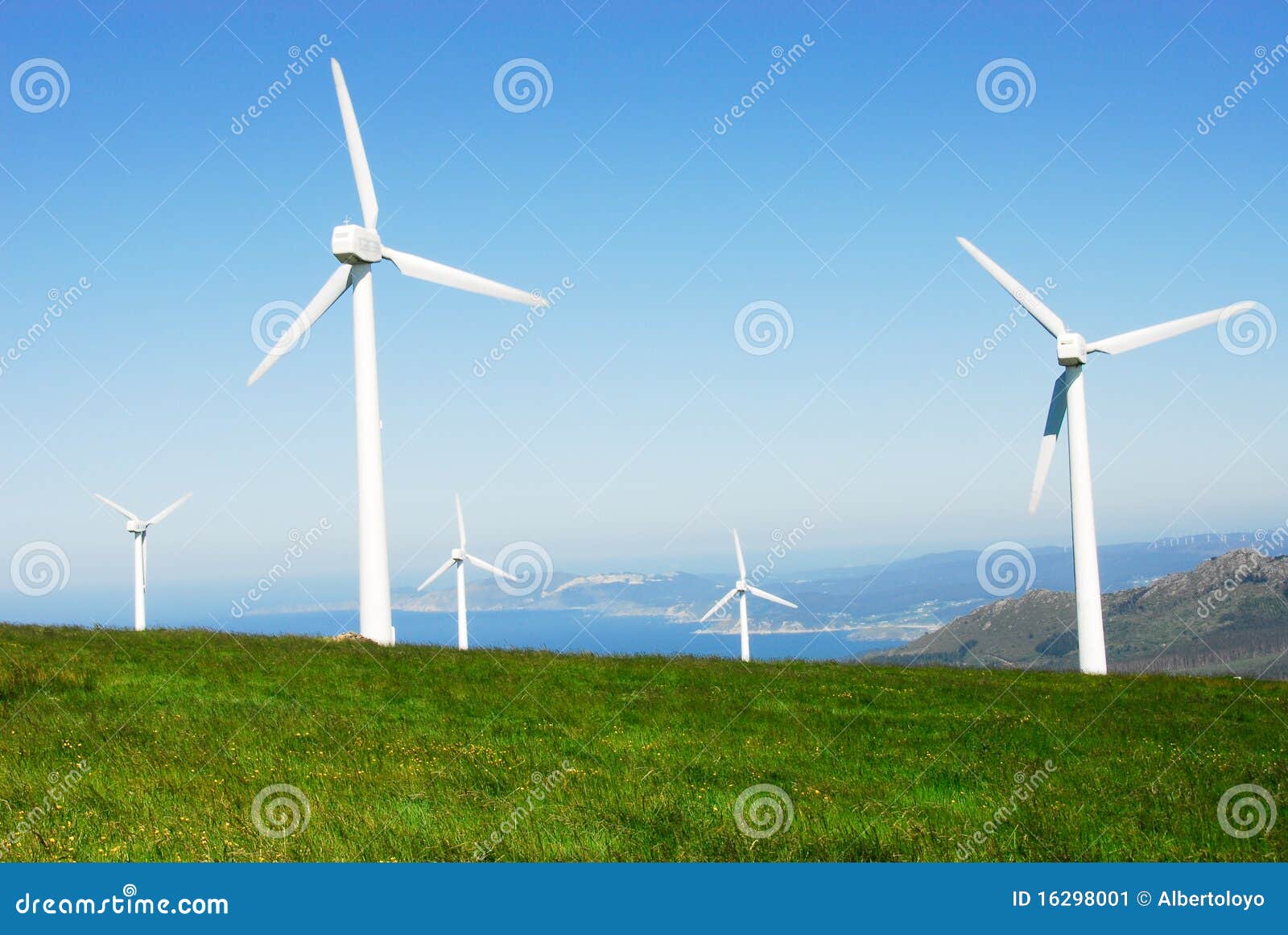 Eolian generators stock image. Image of aerogenerators - 16298001