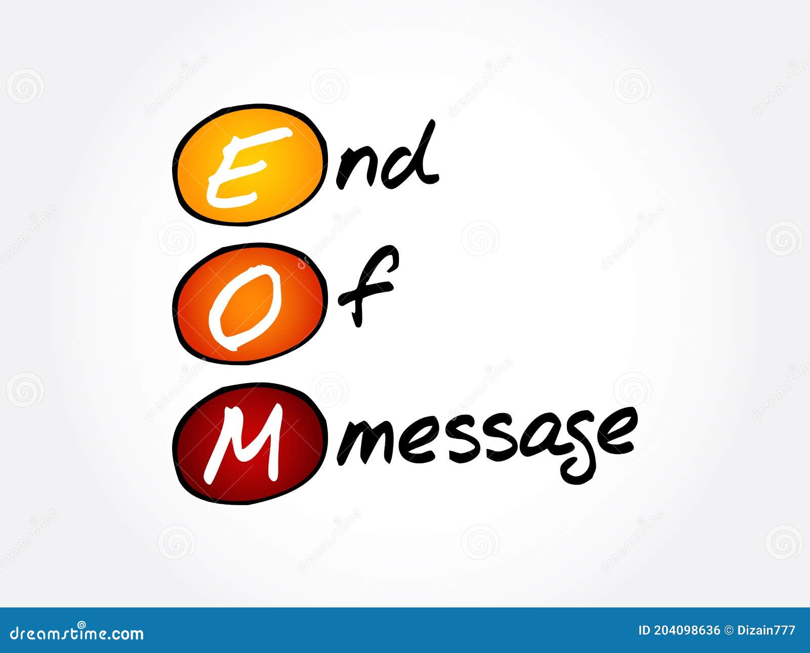 EOM - End of Message Acronym Stock Illustration - Illustration of blog ...
