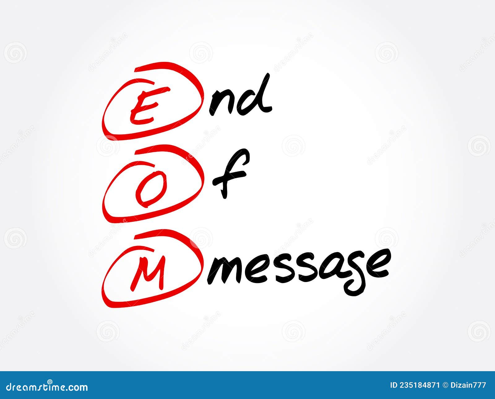 EOM - End of Message Acronym, Business Concept Background Stock ...