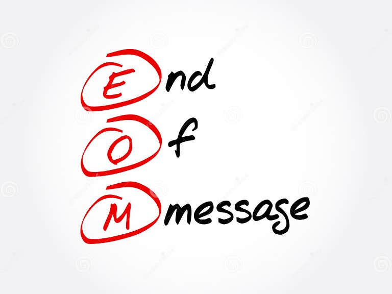EOM - End of Message Acronym, Business Concept Background Stock ...