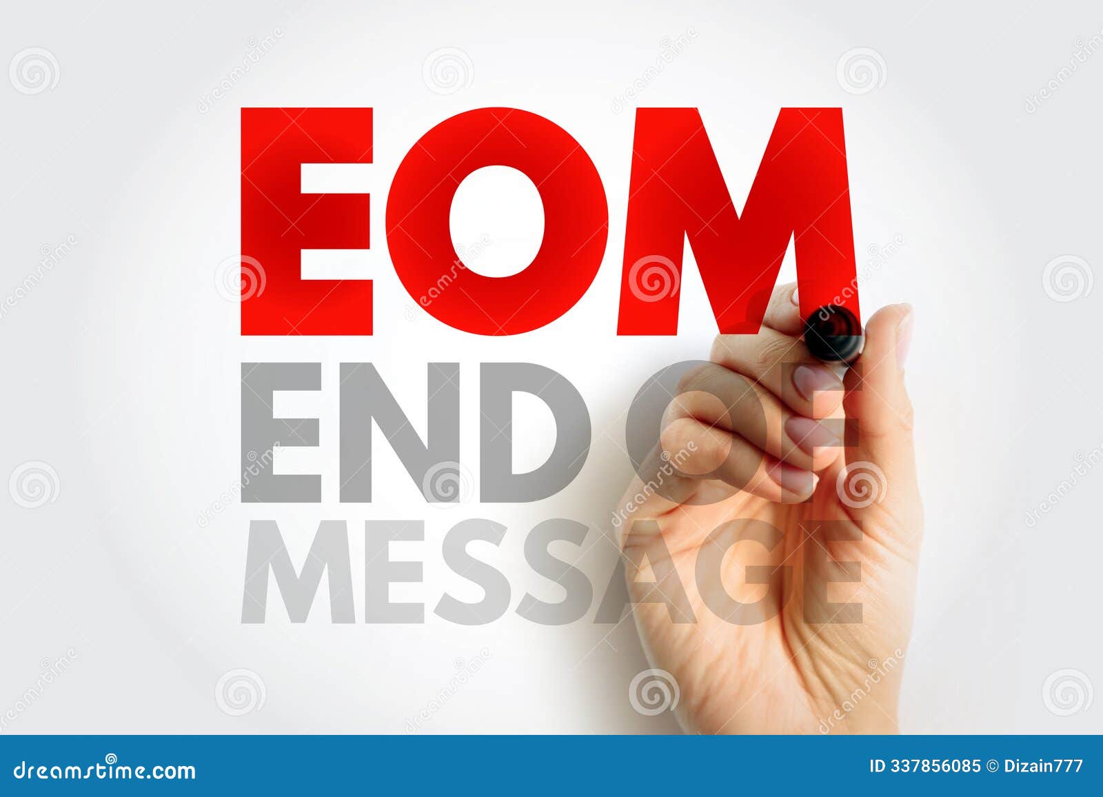 EOM - End of Message Acronym, Business Concept Background Stock Image ...