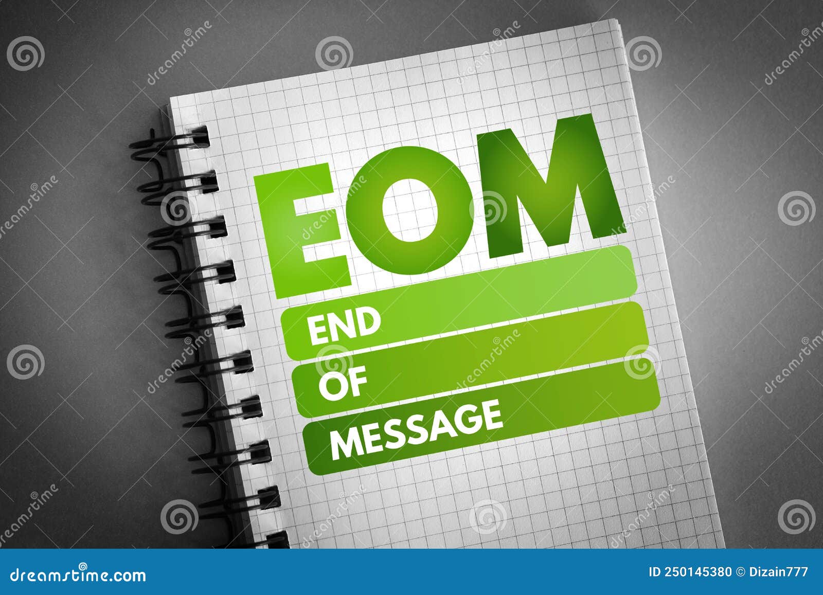 EOM - End of Message Acronym Stock Photo - Image of save, acronym ...