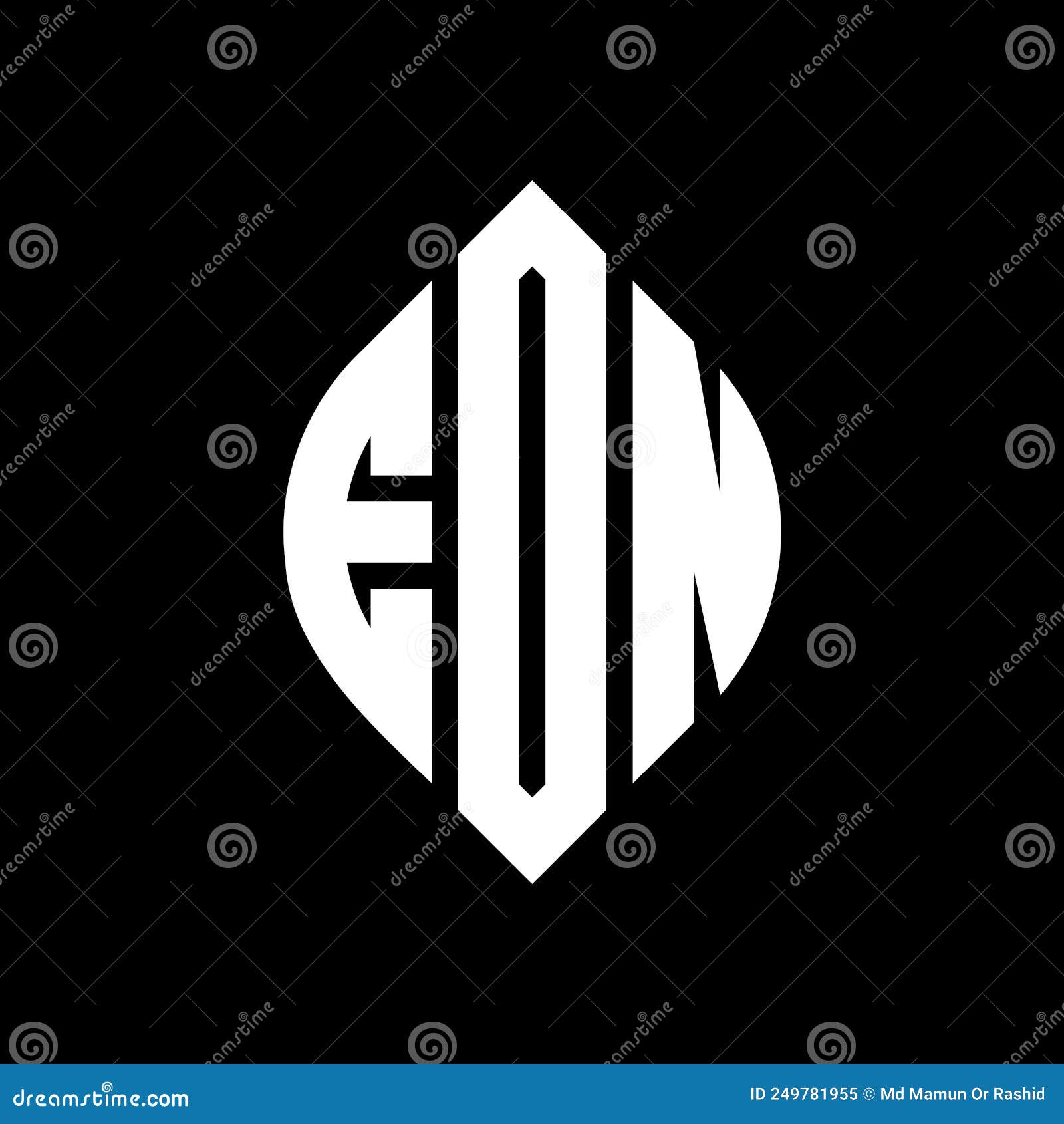 EON Circle Letter Logo Design With Circle And Ellipse Shape. EON ...