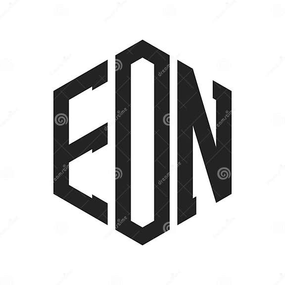 EON Logo Design. Initial Letter EON Monogram Logo Using Hexagon Shape ...