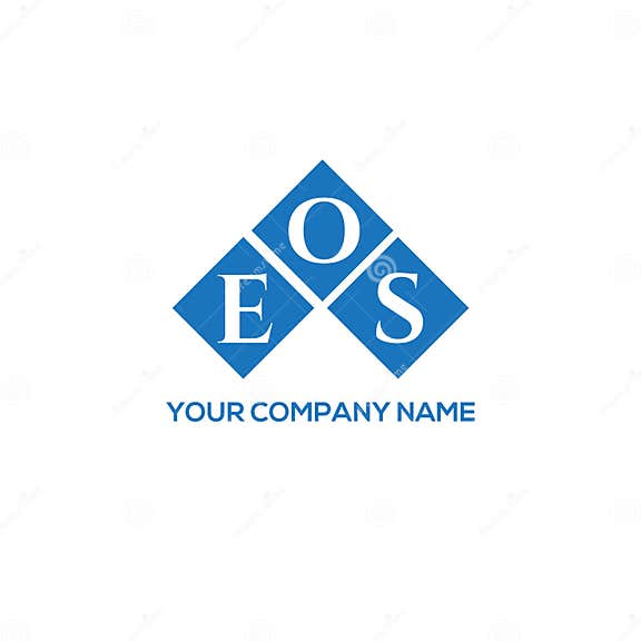 EOS Letter Logo Design on WHITE Background. EOS Creative Initials ...