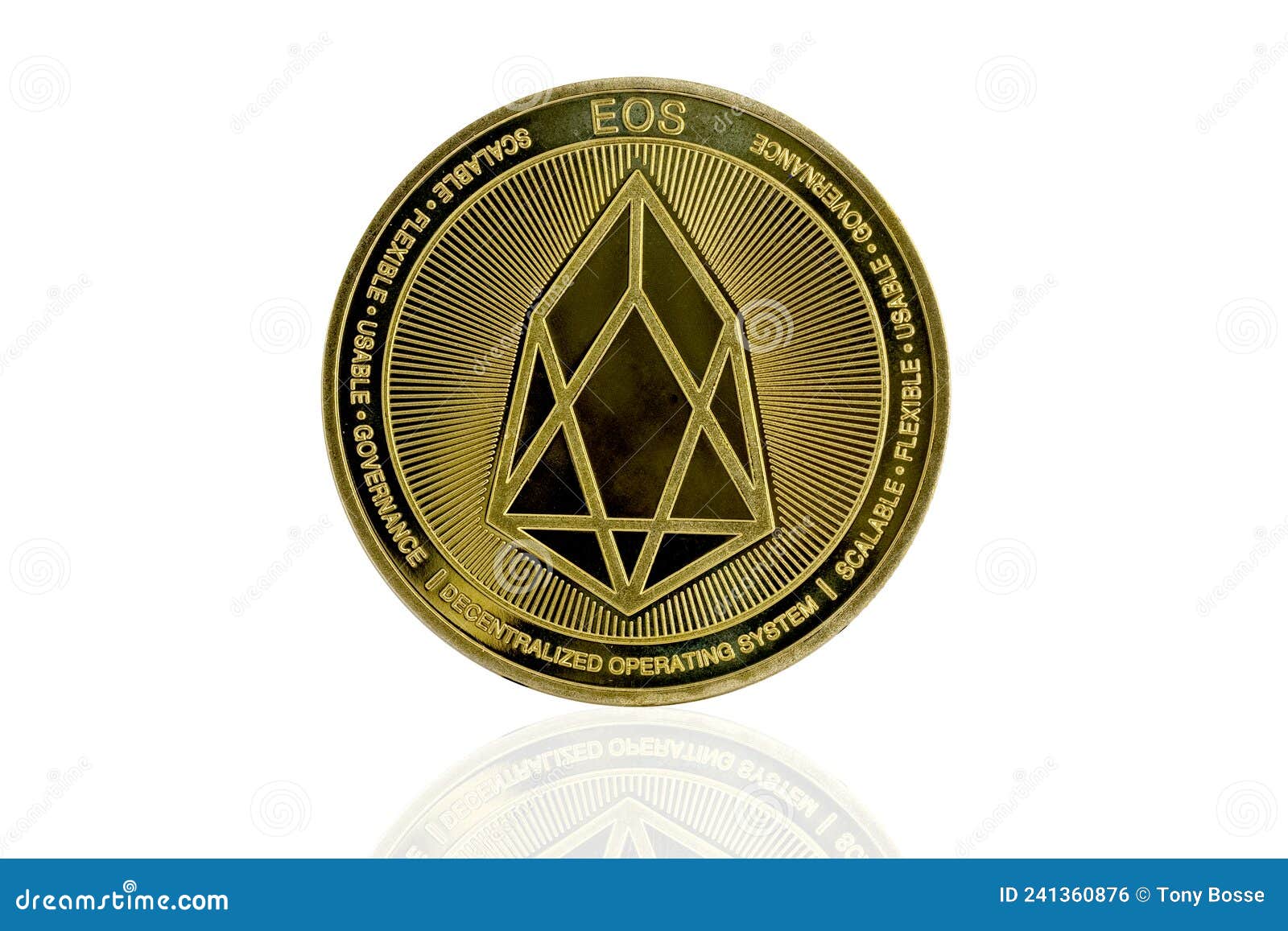 Eos-Token stockfoto. Bild von bargeld, rechnen, investition - 241360876