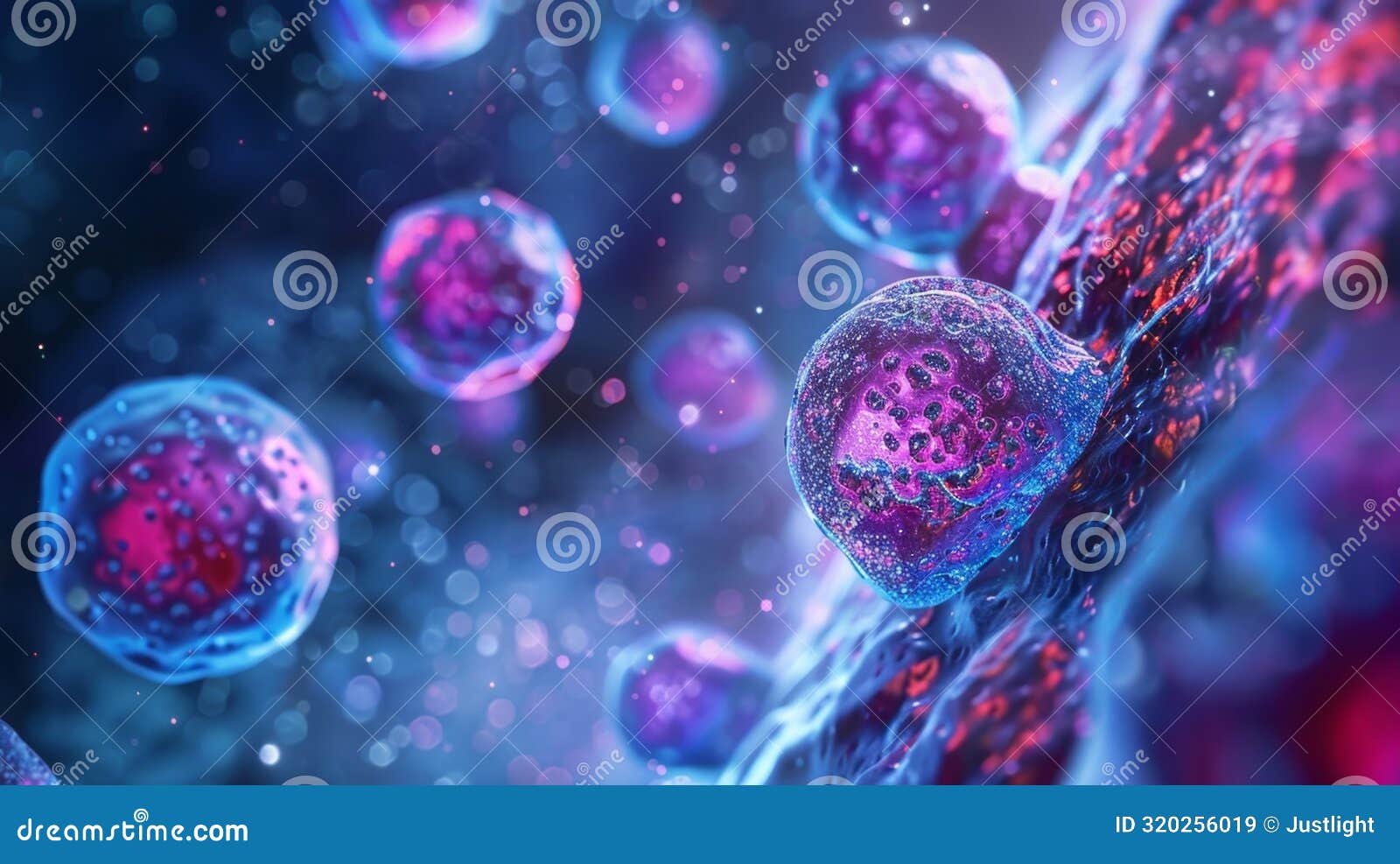 Eosinstained Microscopic View of a Lymph Node Highlighting the Presence ...