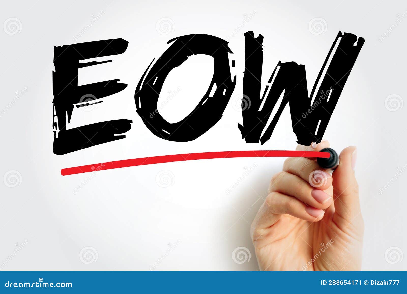 EOW - End of Week Acronym, Text Concept for Presentations and Reports ...