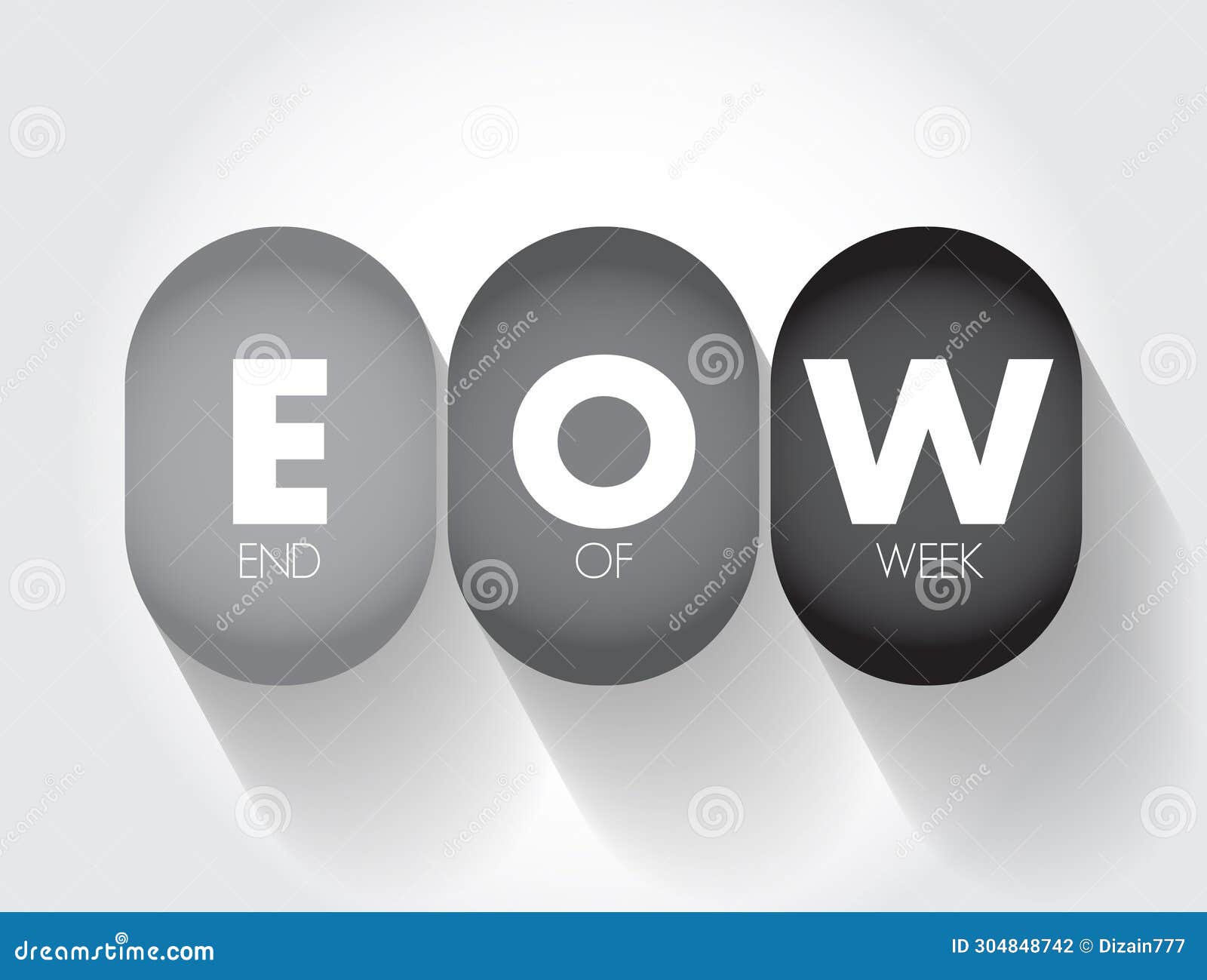 EOW - End of Week Acronym, Text Concept for Presentations and Reports ...
