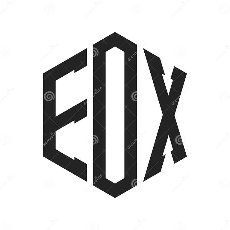EOX Logo Design. Initial Letter EOX Monogram Logo Using Hexagon Shape ...