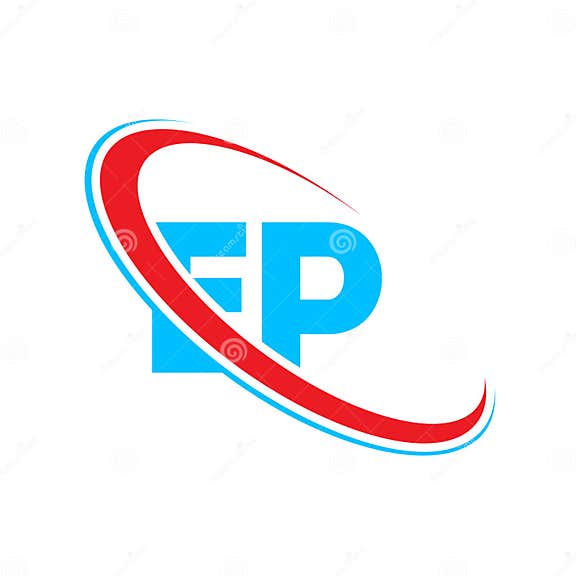 EP, E P Letter Logo Design. Initial Letter EP Linked Circle Uppercase ...