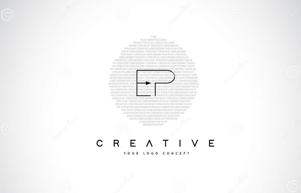 EP E P Logo Design with Black and White Creative Text Letter Vector ... EP E P Logo Design with Black and White Creative Text Letter Vector ...