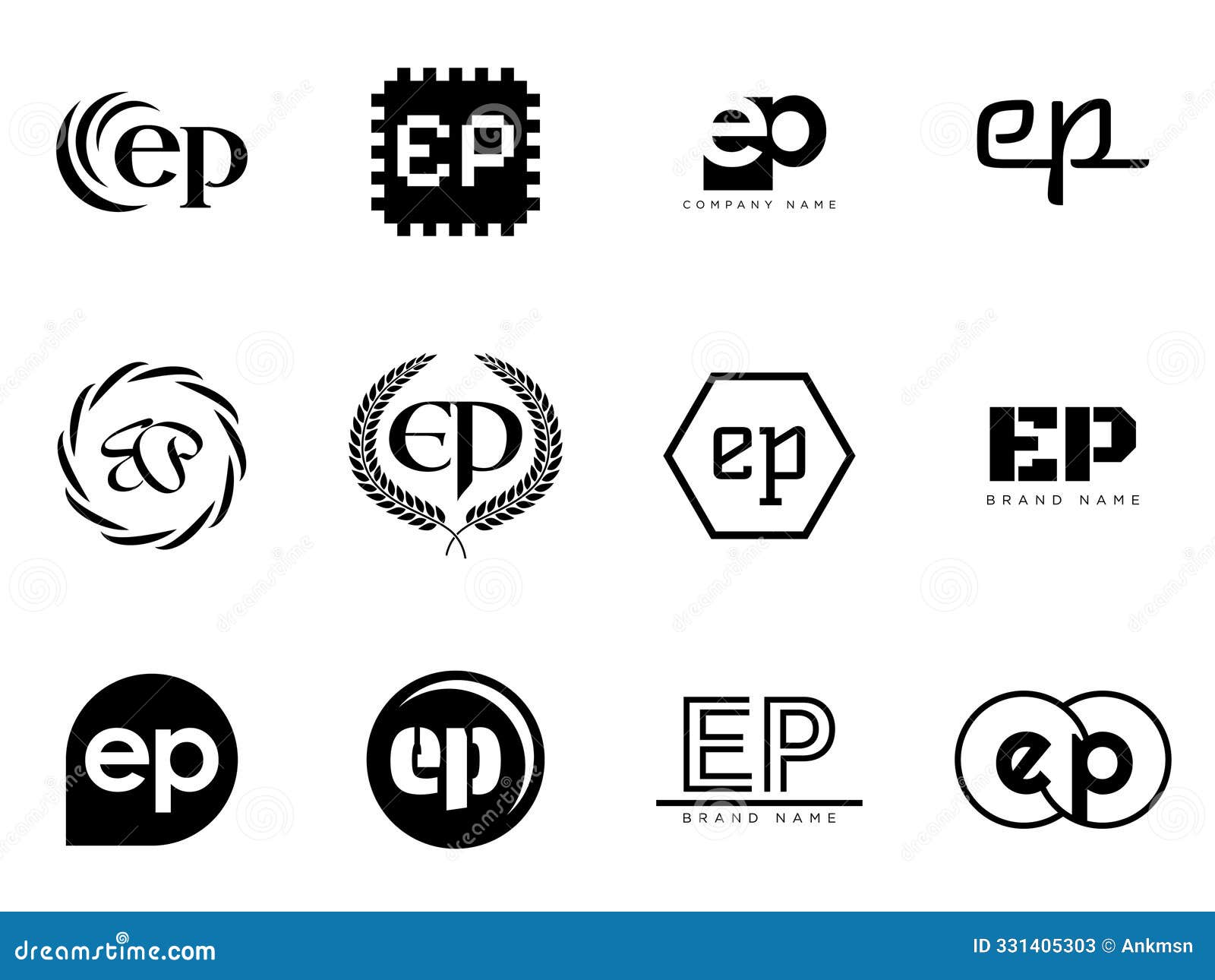 EP Logo Company Template. Letter E and P Logotype Stock Illustration ...