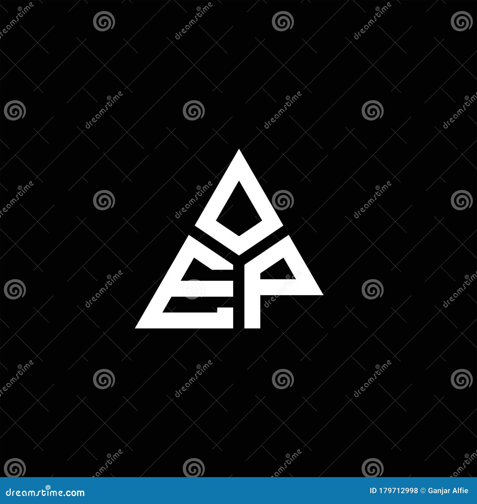 EP Monogram Logo with 3 Pieces Shape Isolated on Triangle Stock Vector ...