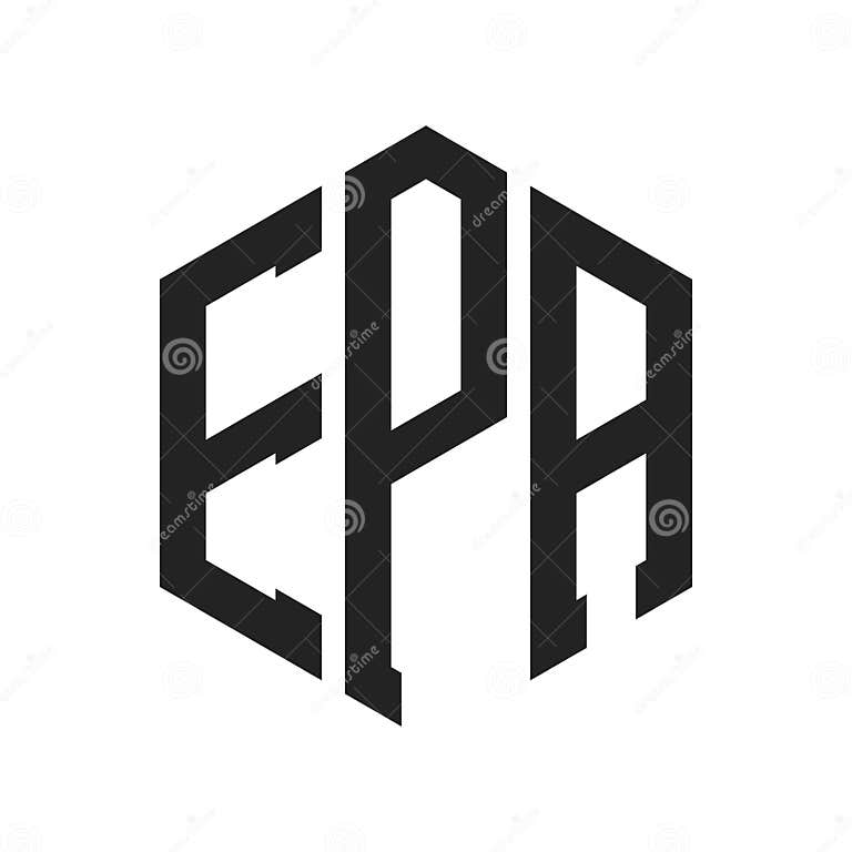 EPA Logo Design. Initial Letter EPA Monogram Logo Using Hexagon Shape ...