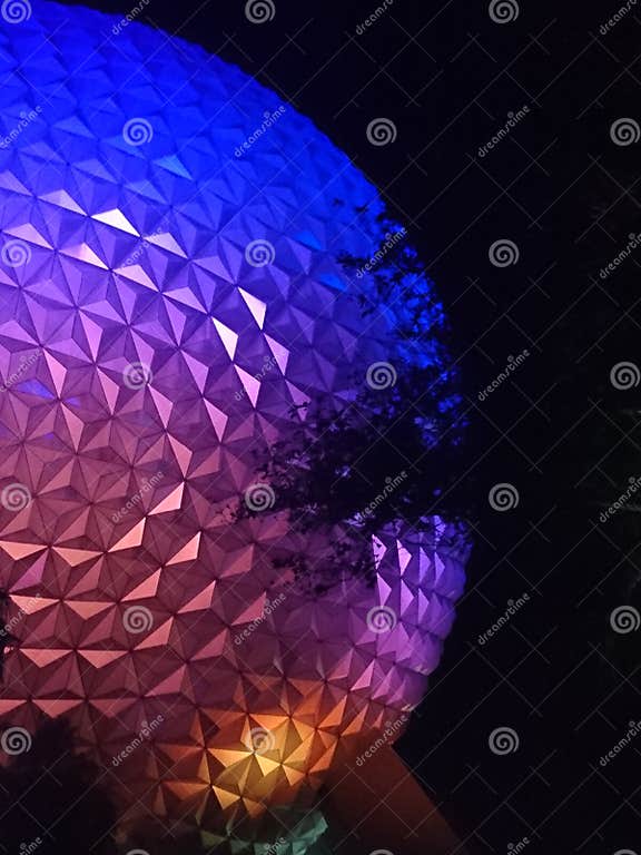 Epcot stock photo. Image of colourful, abstract, illumination - 106641606
