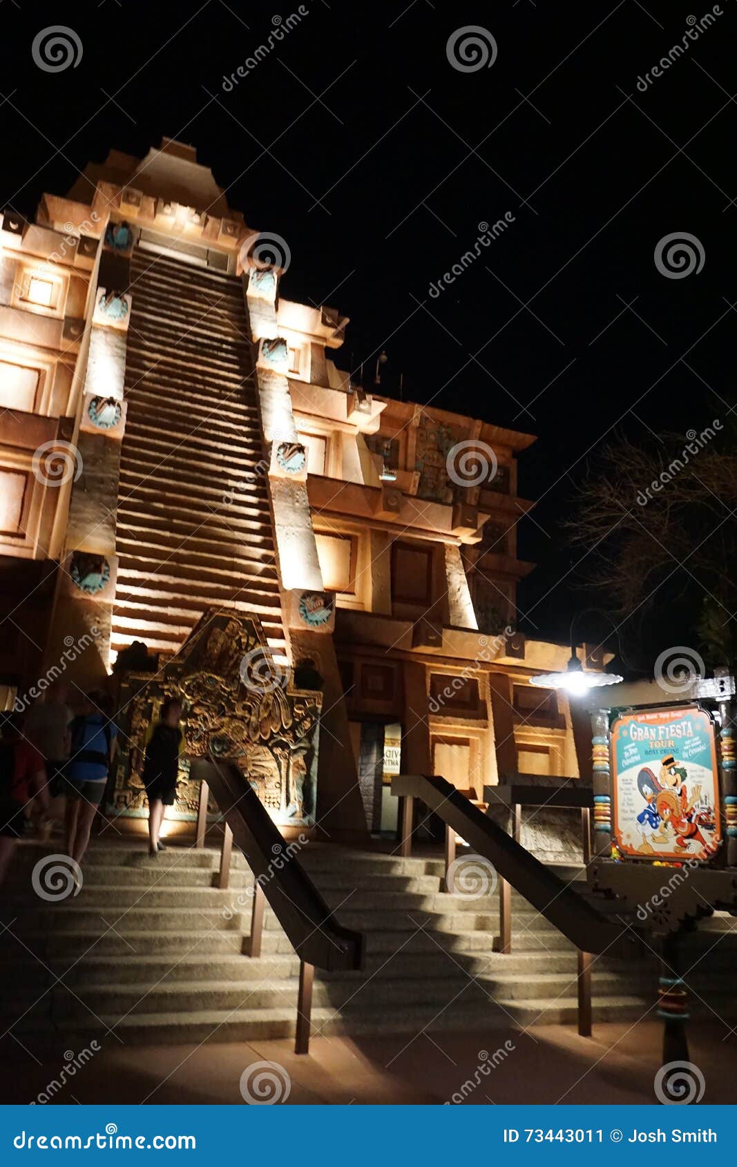 Epcot Mexico Temple Pavilion at Night Editorial Photo - Image of disney ...