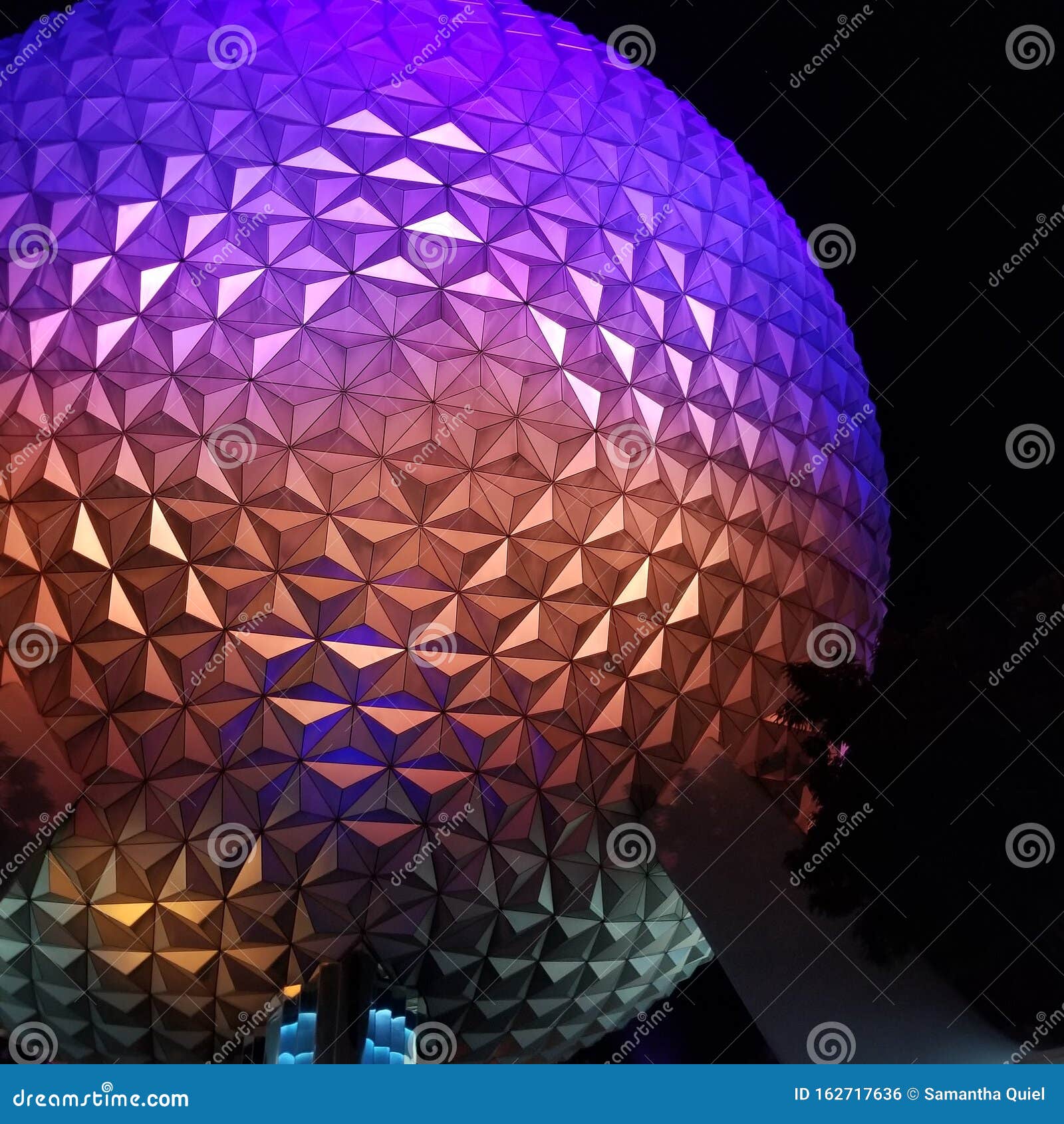 Epcot at night editorial photo. Image of epcot, world - 162717636