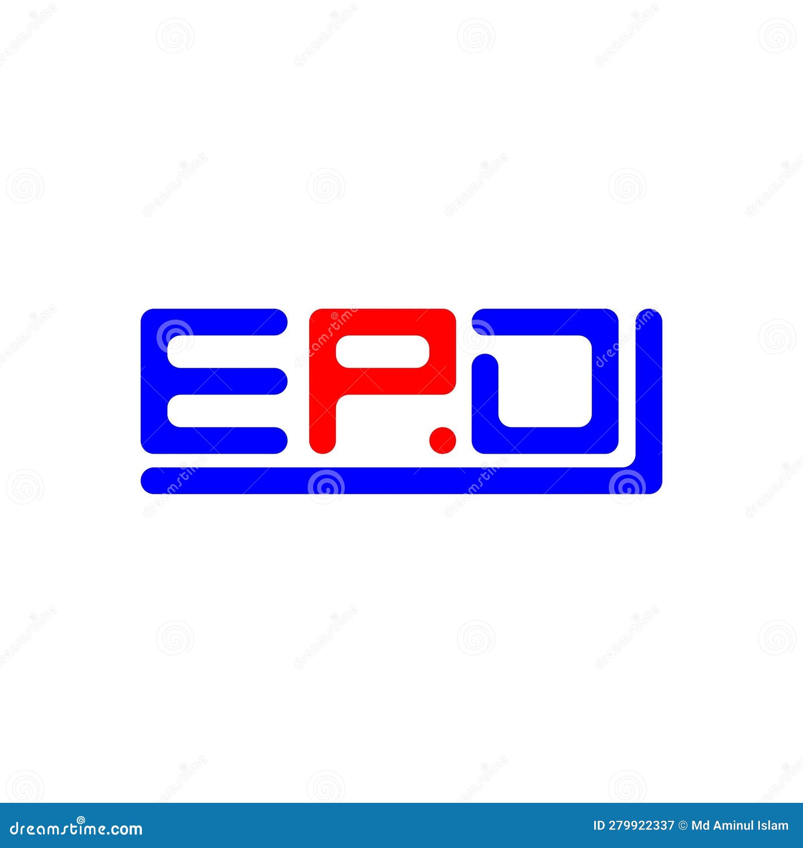 EPD Letter Logo Creative Design with Vector Graphic, EPD Stock Vector ...