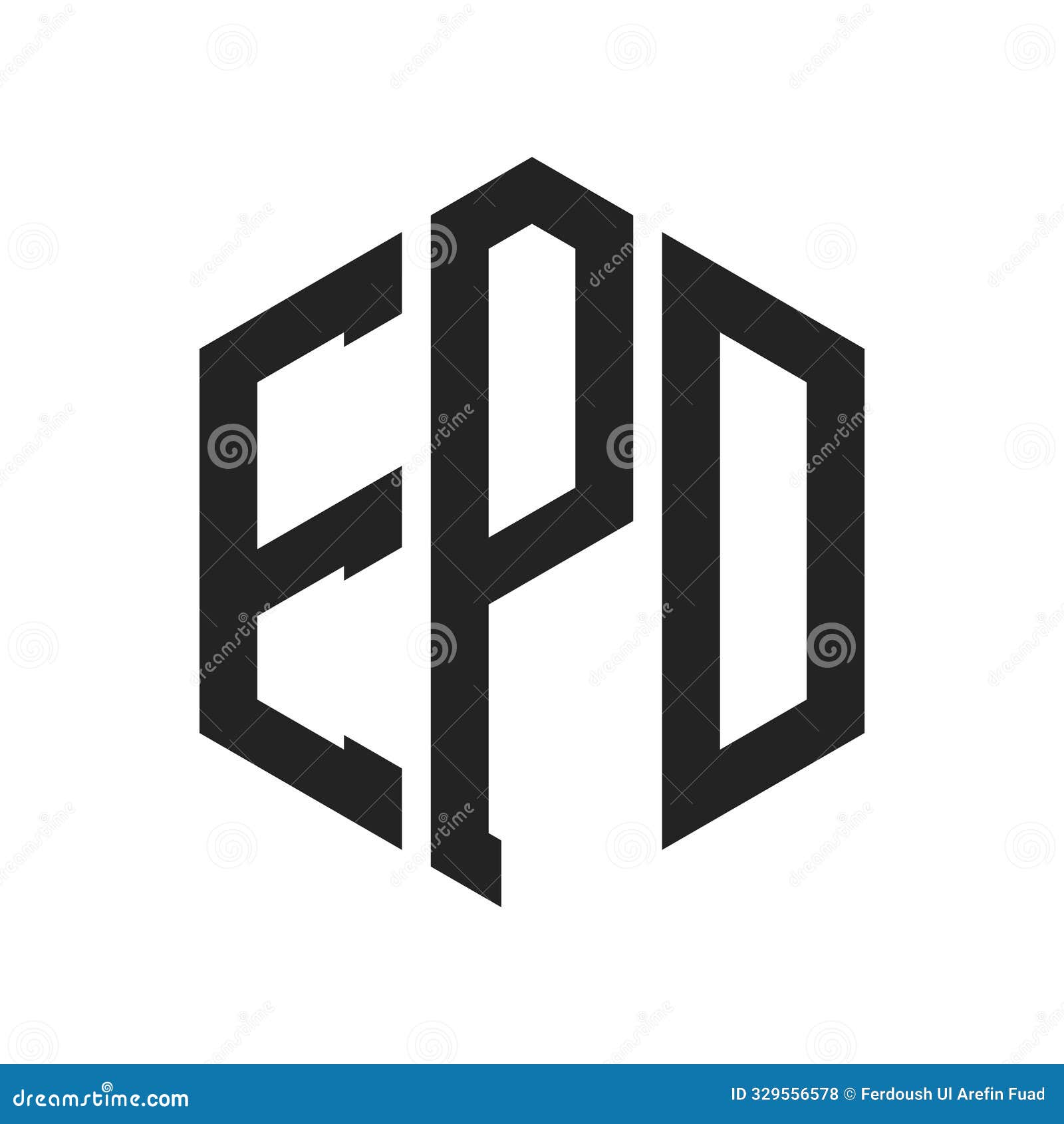 EPD Logo Design. Initial Letter EPD Monogram Logo Using Hexagon Shape ...