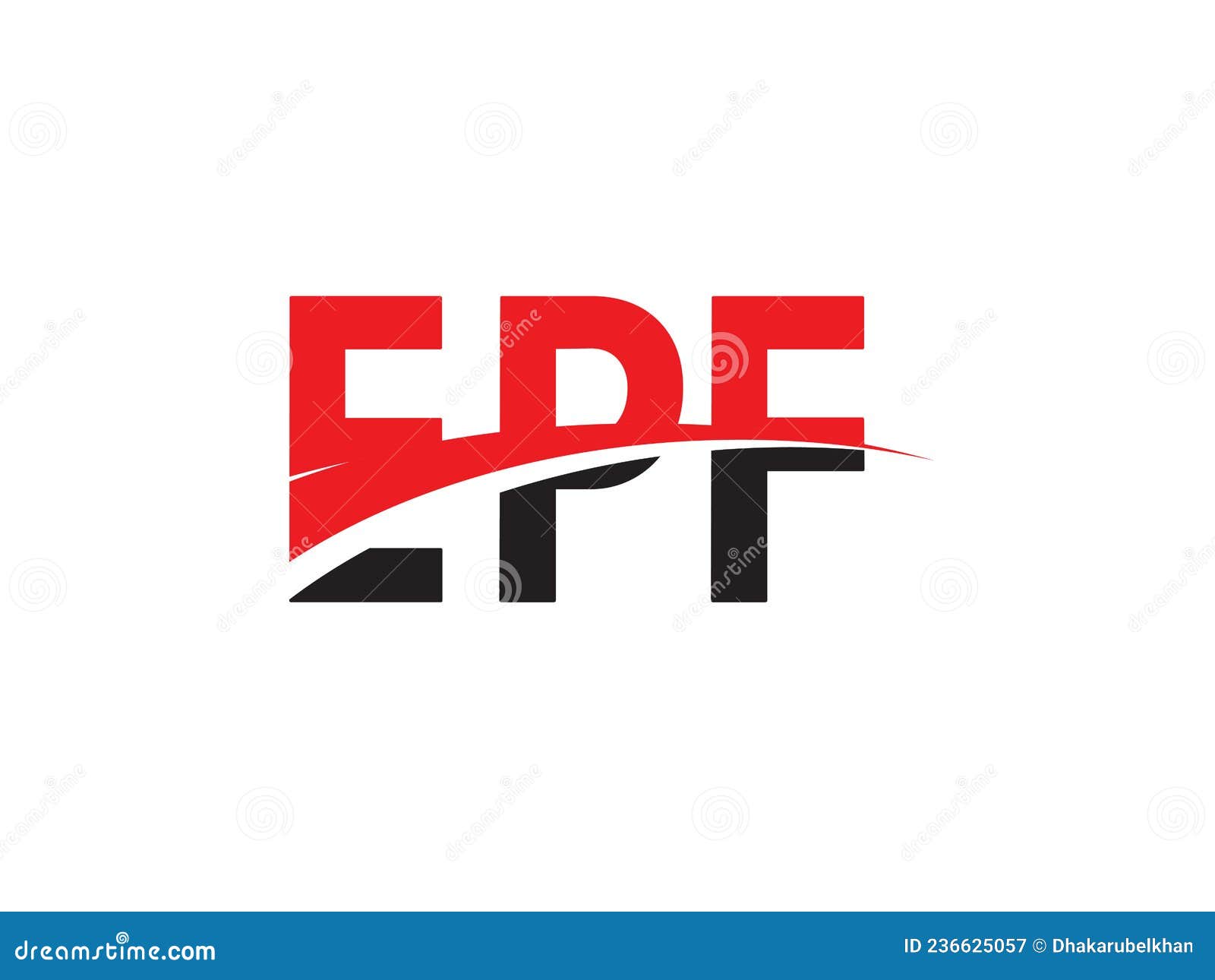 EPF Letter Initial Logo Design Vector Illustration Stock Vector ...