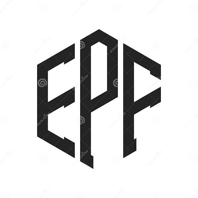EPF Logo Design. Initial Letter EPF Monogram Logo Using Hexagon Shape ...